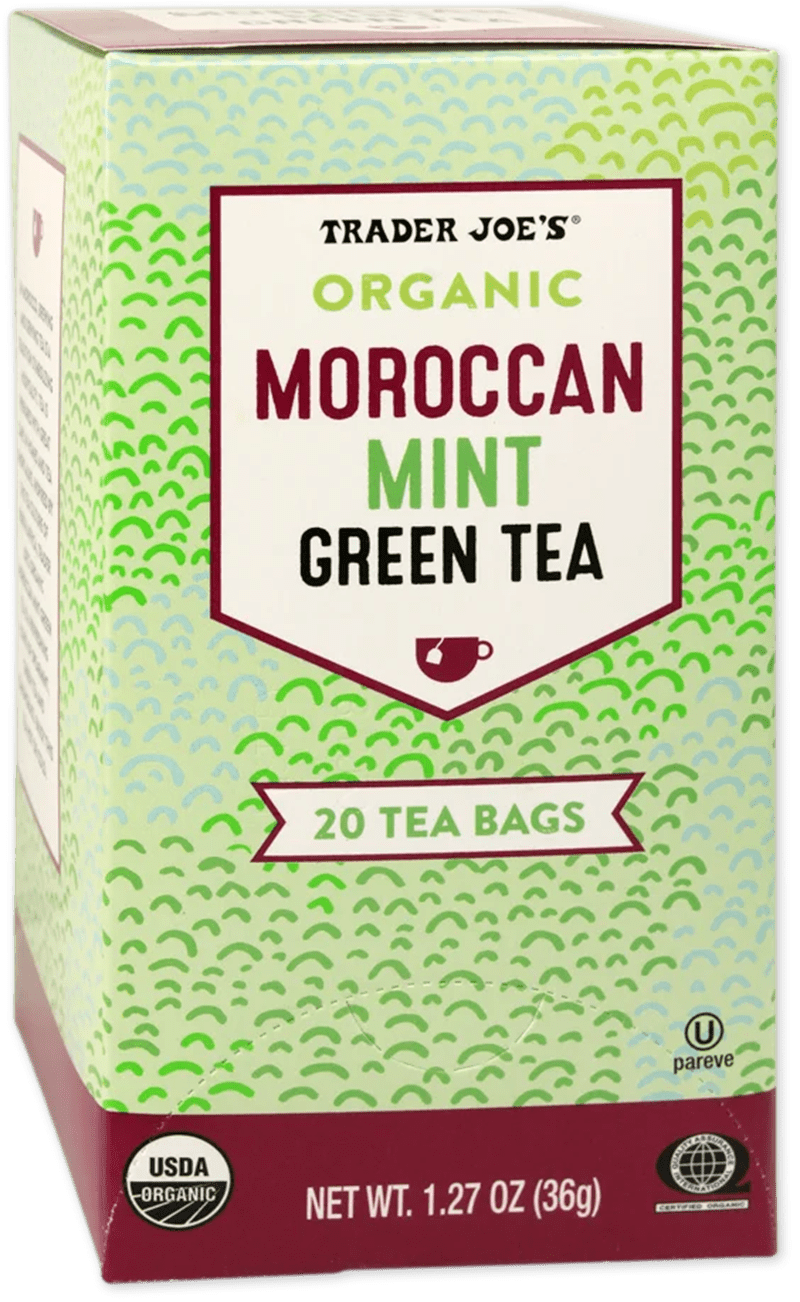Trader Joe's USDA Organic Moroccan Mint Green Tea Hot or Iced (20 tea ...