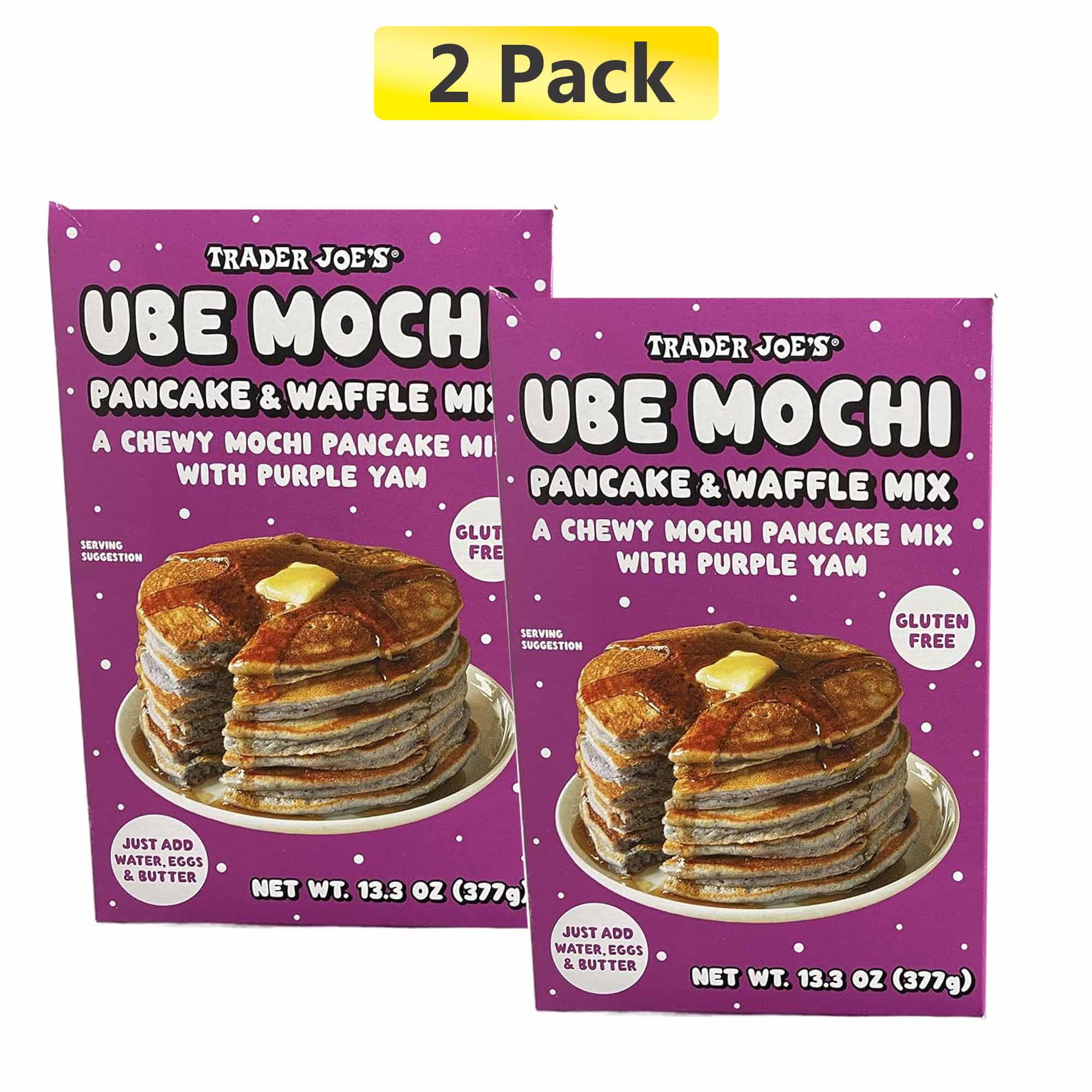 Trader Joe's, Ube Mochi Pancake & Waffle Mix, 13.3 oz, Pack of 2 ...