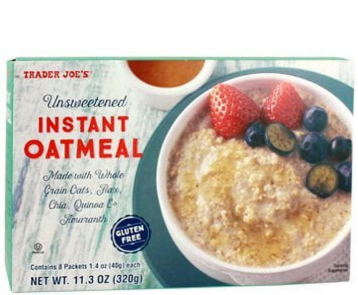 Trader Joe's Unsweetened INSTANT Oatmeal 11.3 oz (Pack of 2 boxes ...