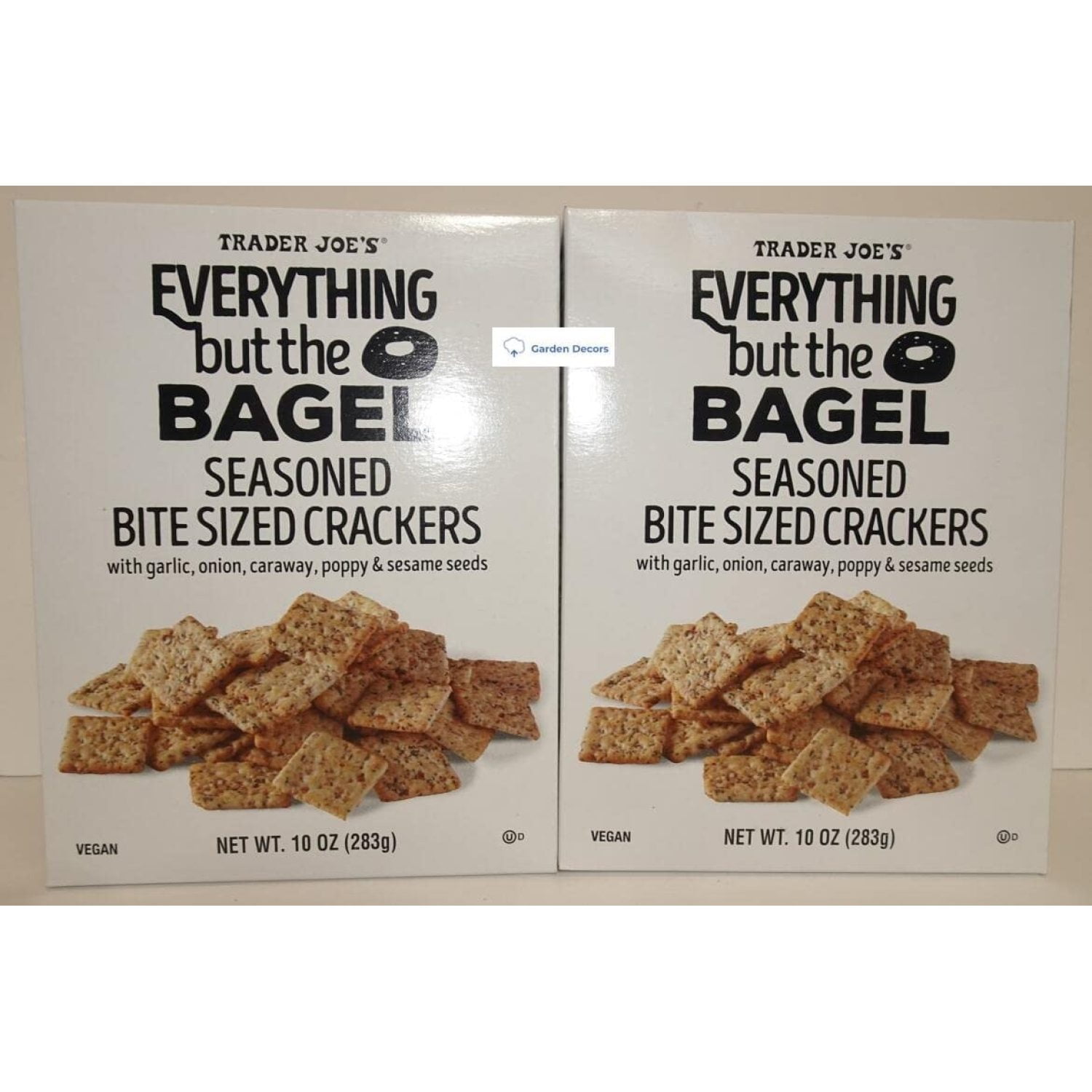 Trader Joes Everything but the Bagel Seasoned Bite Sized Crackers 10oz 283g (Two Boxes), Pack of ...