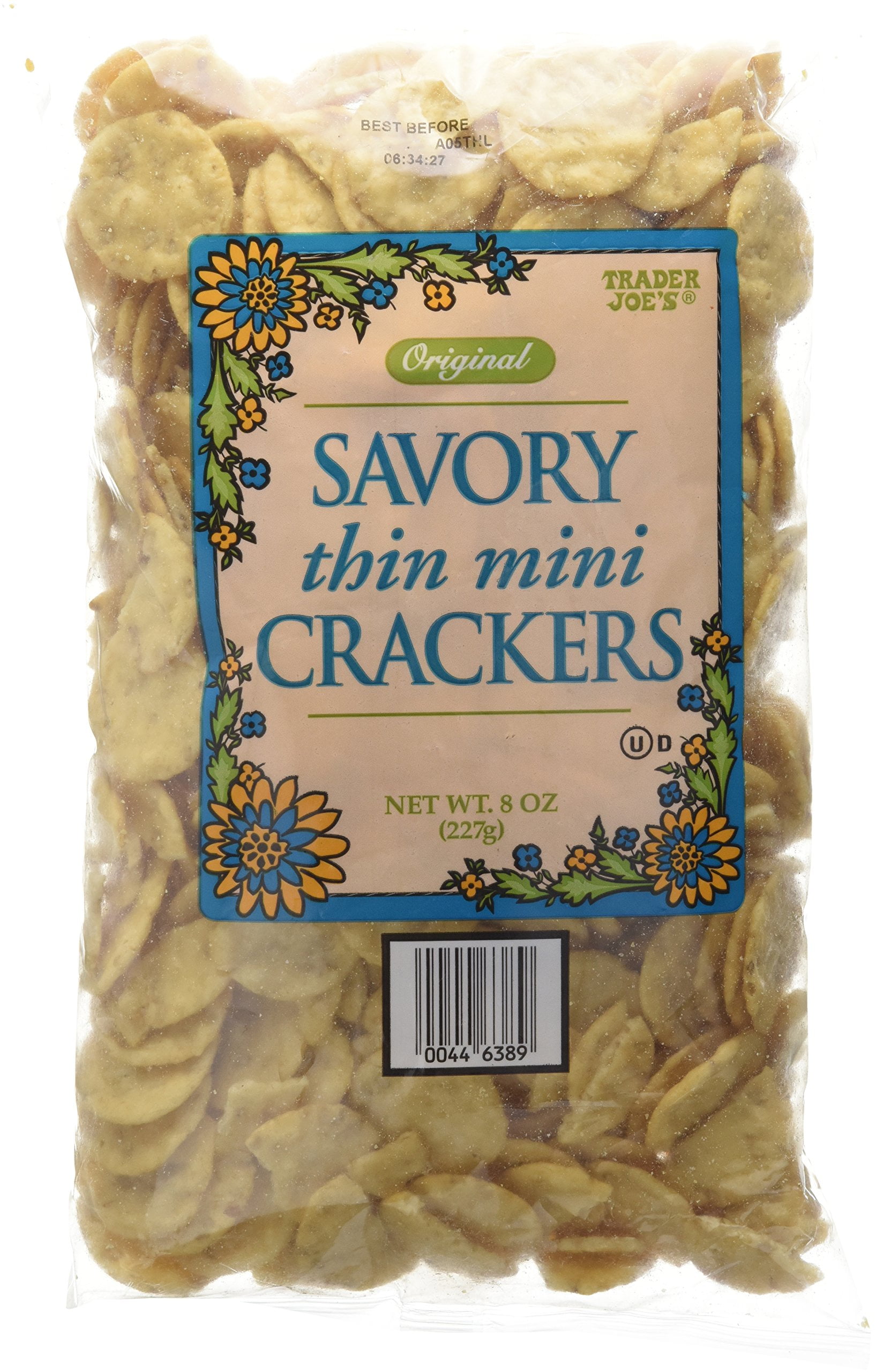 Trader Joes Original Savory Thin Mini Crackers 8Oz(227G) Packaging May ...