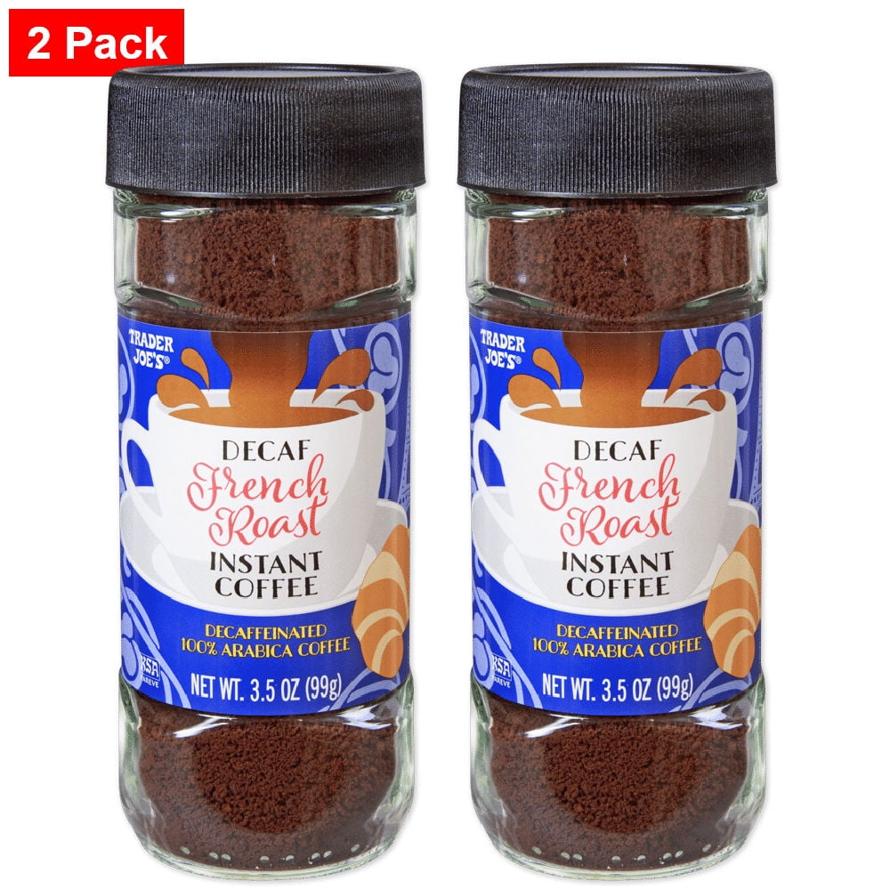Trader joe's Decaf French Roast Instant Coffee 3.5 Oz - 2 pack ...