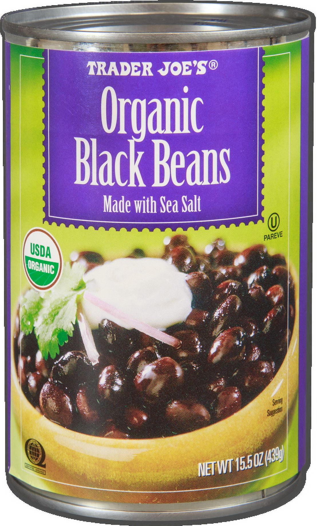 Trader joe's Organic Black Beans 15.5 Oz - 1 Pack - Walmart.com