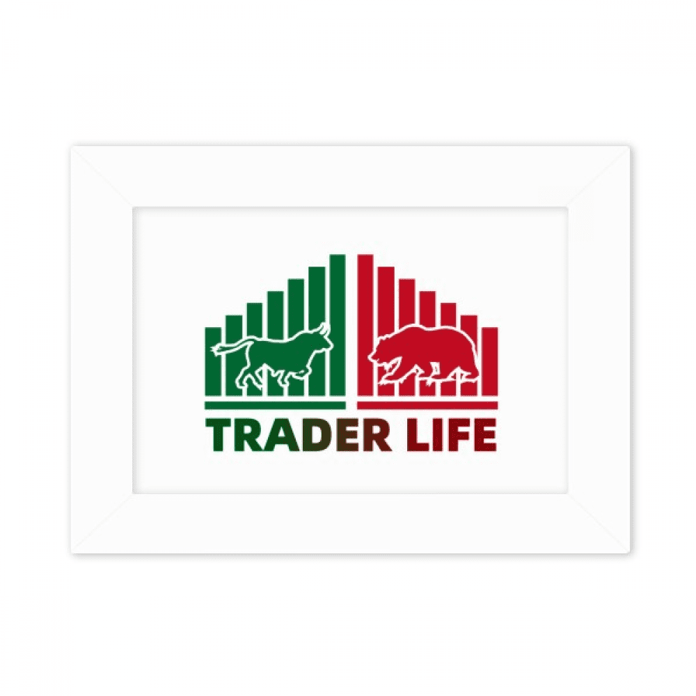 Traders Life Bull Bear Art Deco Fashion Photo Mount Frame Picture Art ...