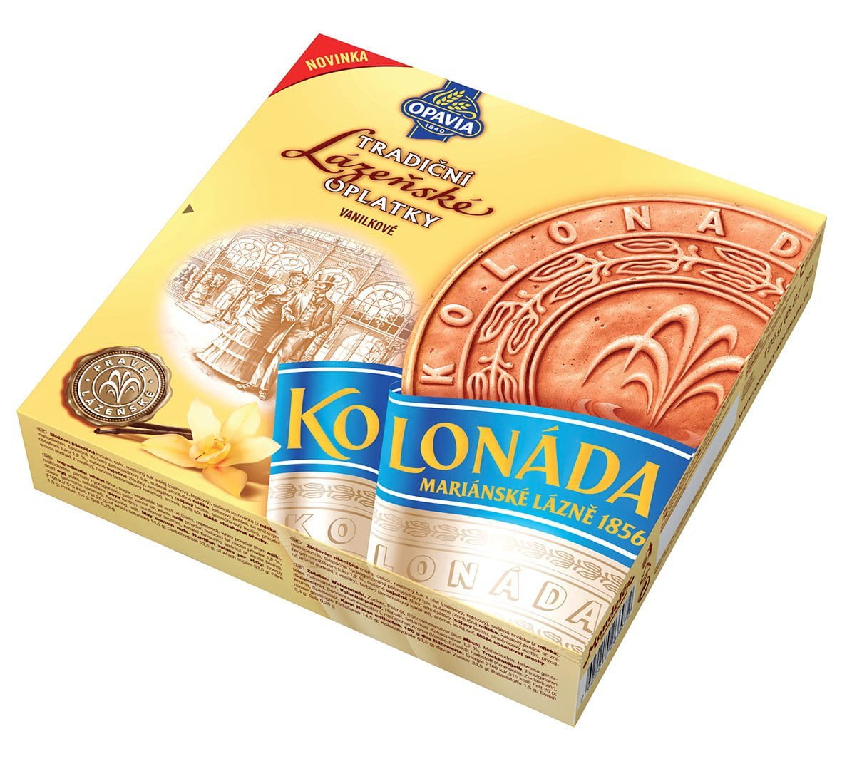 Tradicni lazenske oplatky Kolonada 195g Round Wafers with Vanilla ...