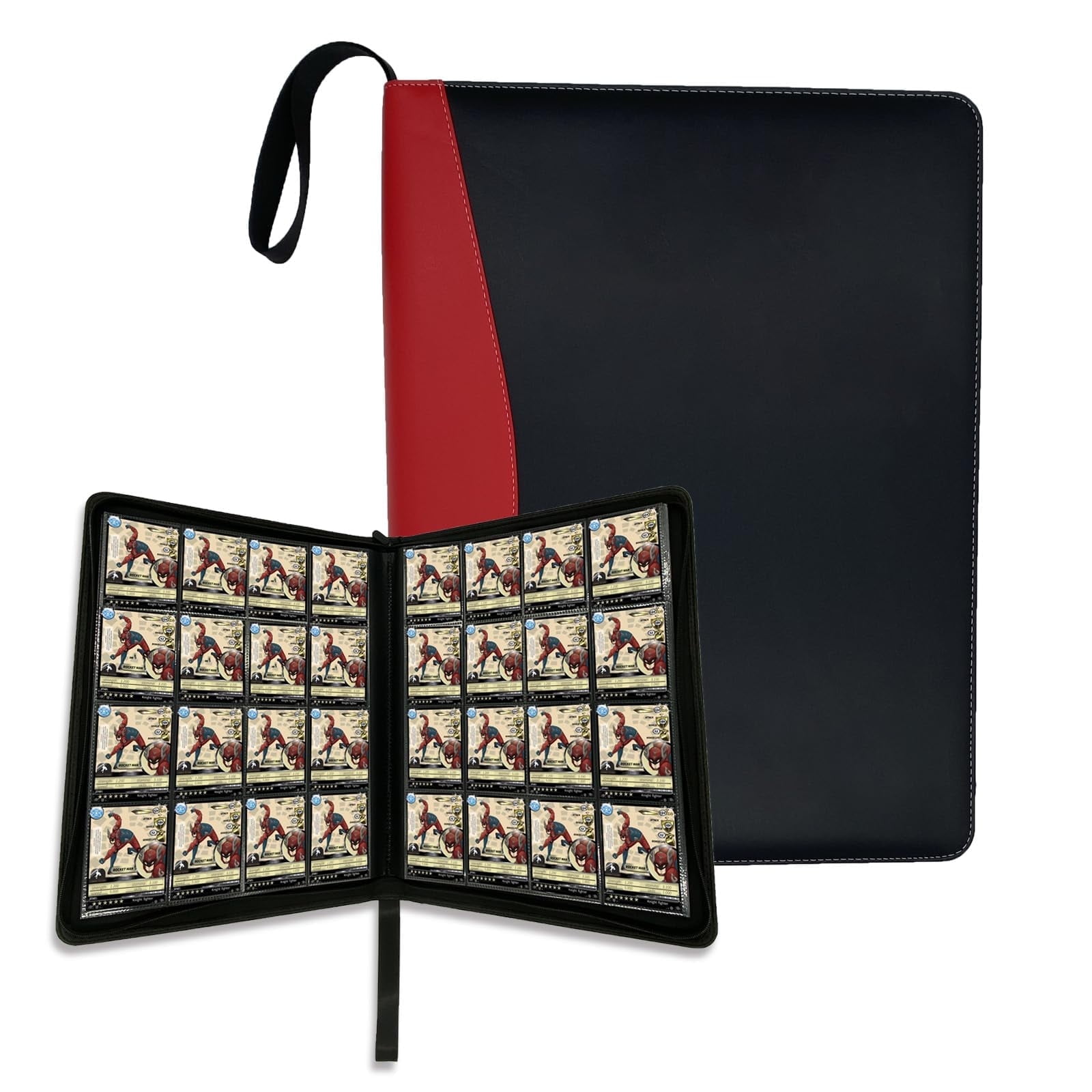 Trading Card Binder, 16 Compartments / Holds 1000+ Cards, Ringless Side ...