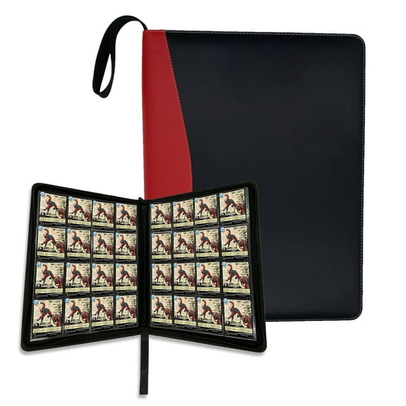 Trading Card Binder, 16 Compartments / Holds 1000+ Cards, Ringless Side ...