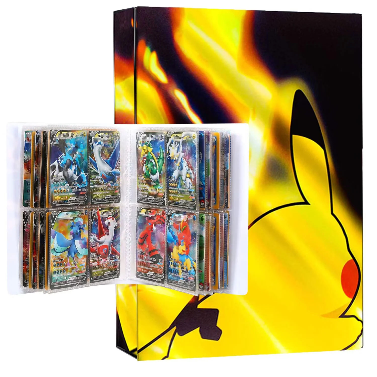 Trading Card Binder, 4-Pocket Album Book Holder, Fits for TCG Game 240 ...