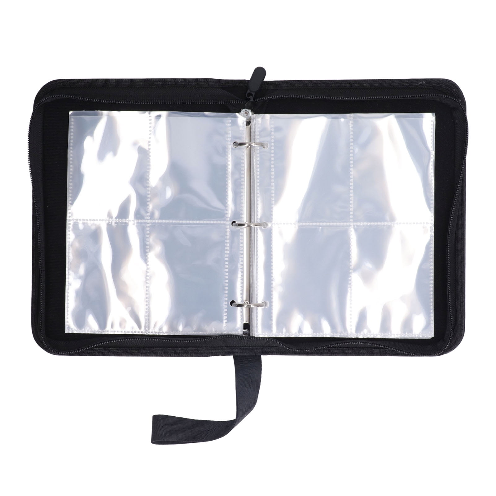 Trading Card Binder 4 Pockets 50 Clear Pages Zipper Closure Prevent ...