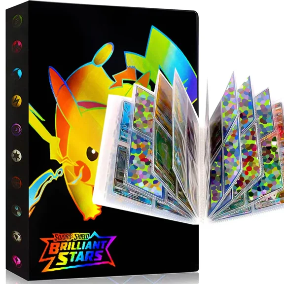 Topcolorusa 9 Pocket Trading Card Album Binder with 360 Capacity Black ...