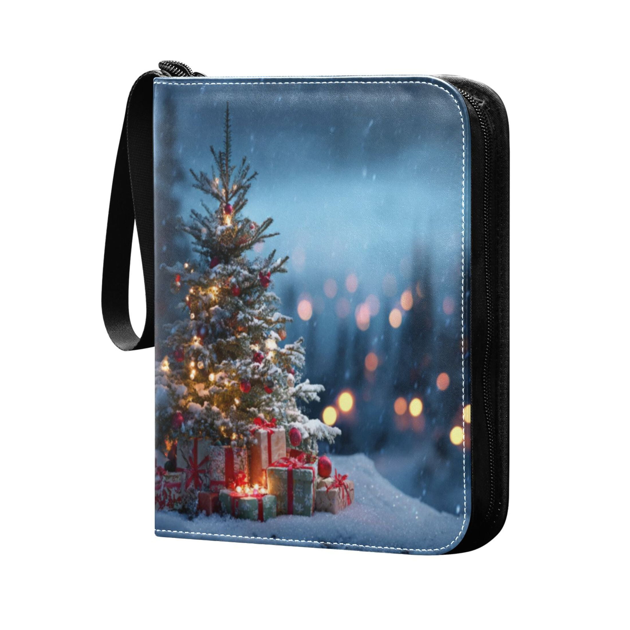 Trading Card Binder 400 Capacity PU Leather Zippered Collection Card ...