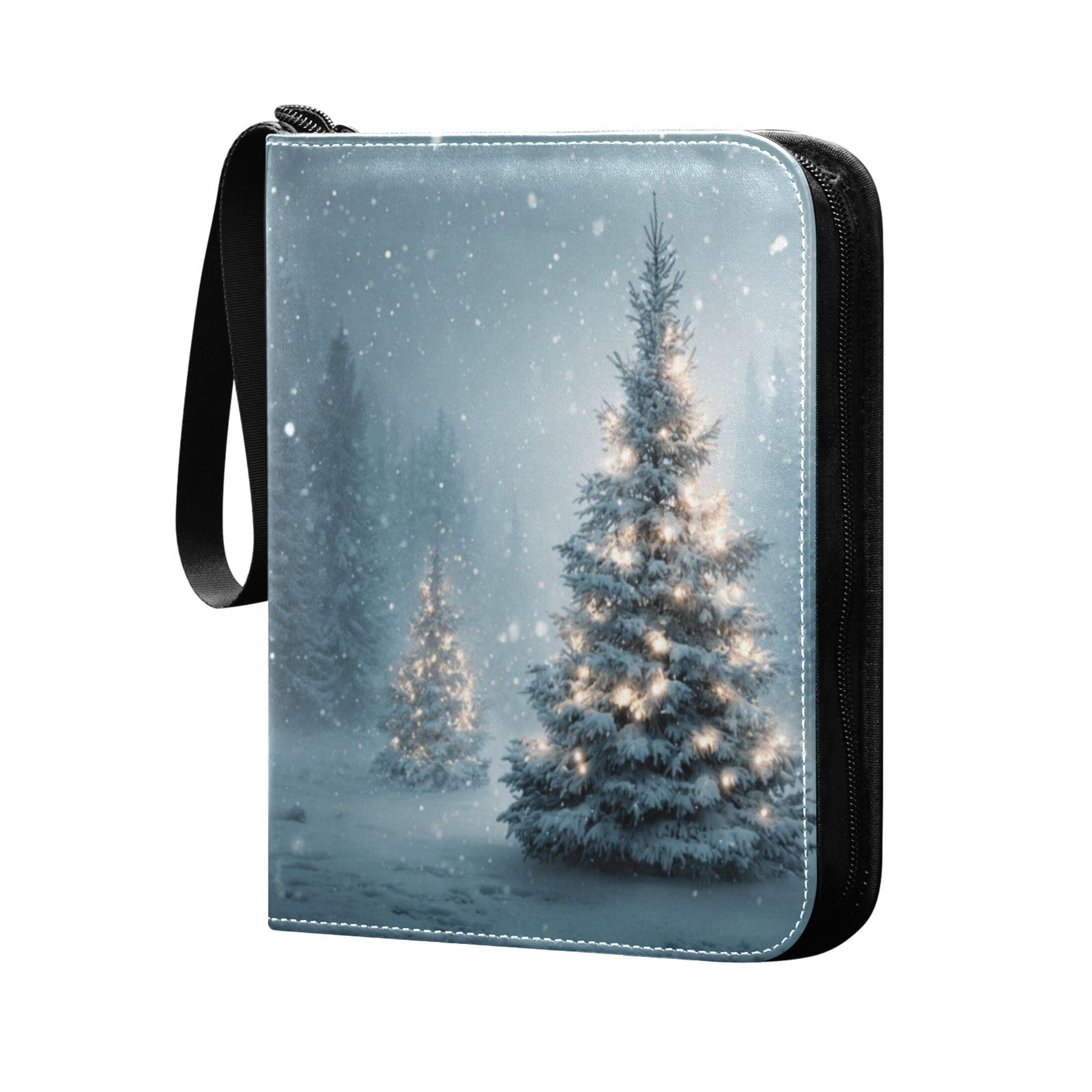 Trading Card Binder 400 Capacity PU Leather Zippered Collection Card ...