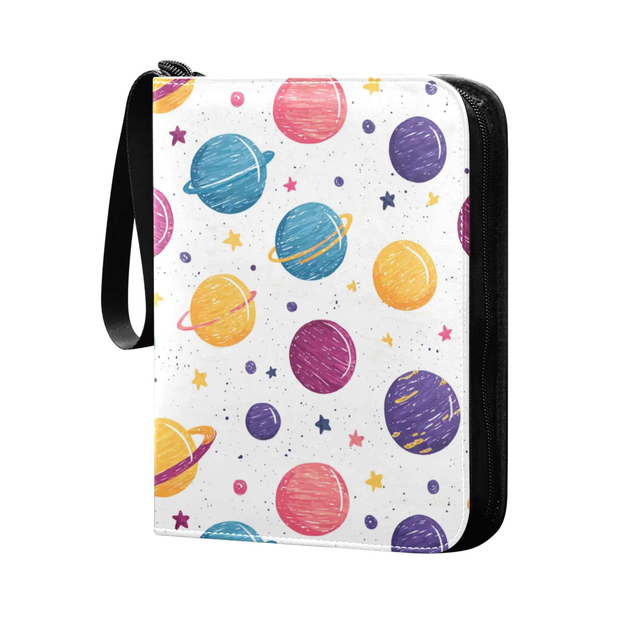 Trading Card Binder 400 Capacity PU Leather Zippered Collection Card ...