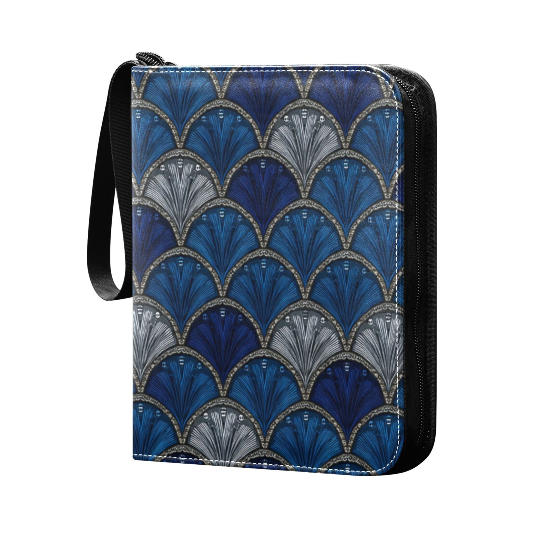 Trading Card Binder 400 Capacity PU Leather Zippered Collection Card ...