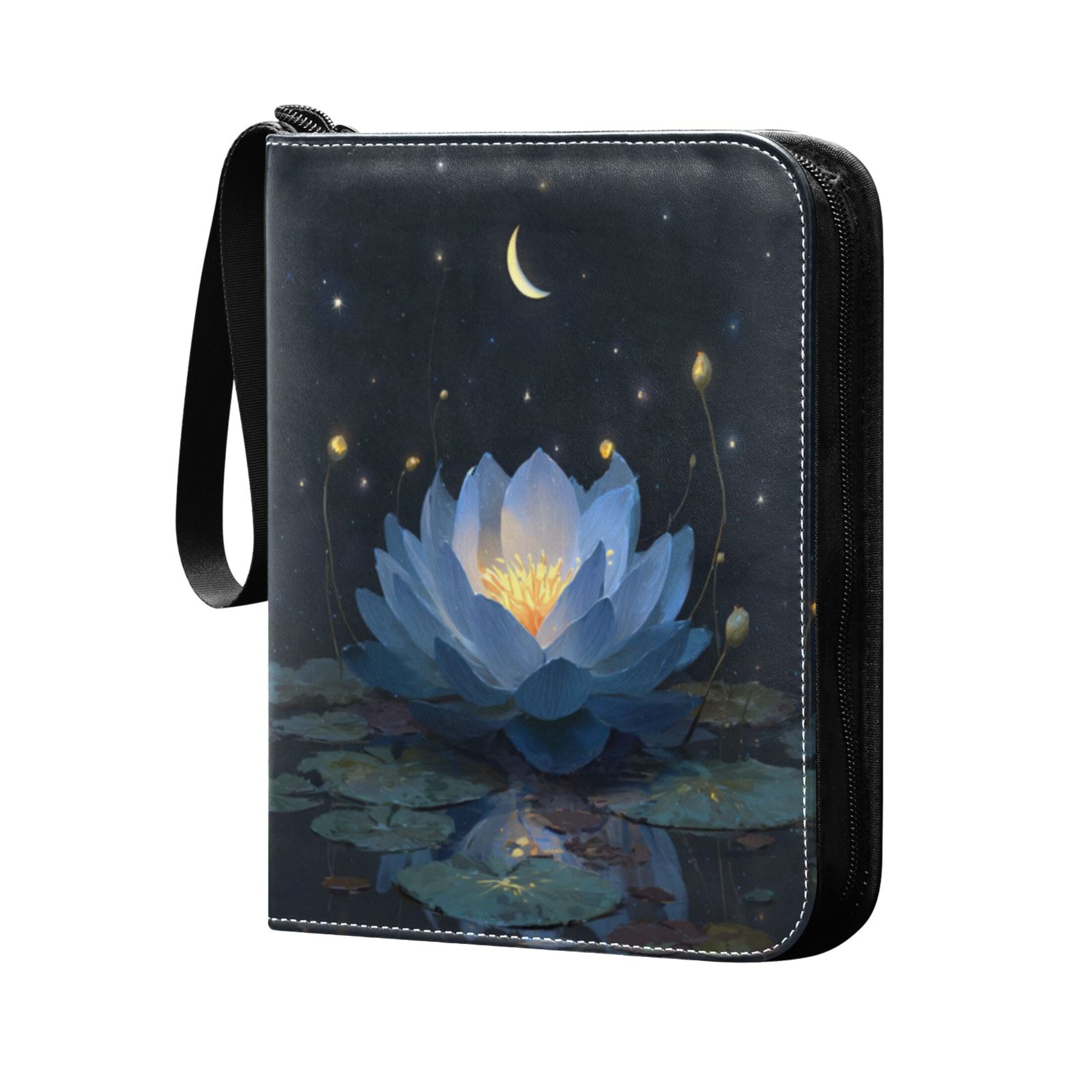 Trading Card Binder 400 Capacity PU Leather Zippered Collection Card ...