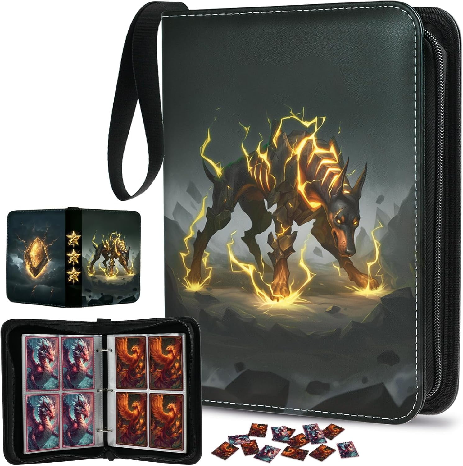 Trading Card Binder 400 Pockets, TCG Card Album for Standard Size Game ...