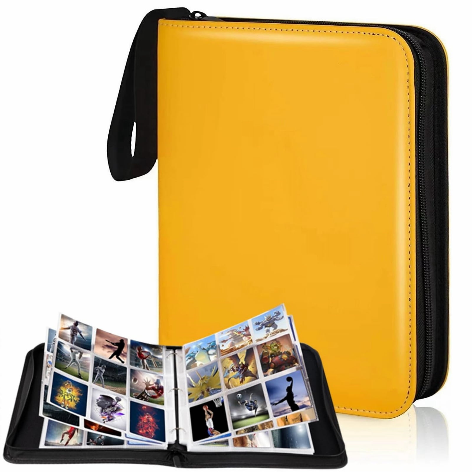 Trading Card Binder 9 Pocket Card Binder,50 Double Sided Pocket PU ...