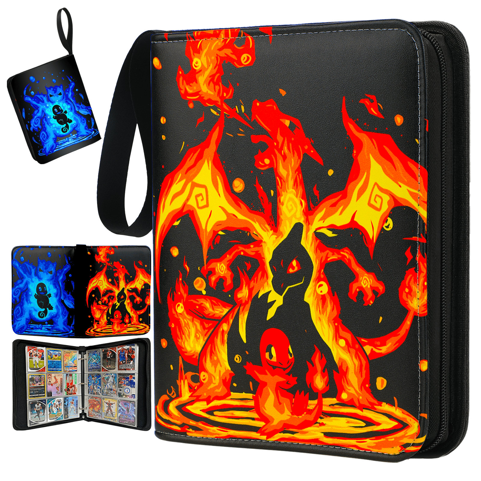 Trading Card Binder 9 Pocket with 50 Sleeves, Waterproof Card Album ...