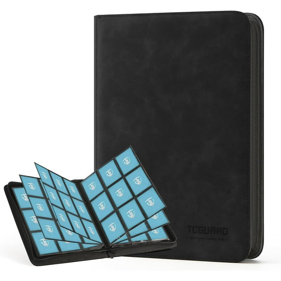 Trading Card Binder, 9 Side Loading Pocket Card Album Hold Up to 540 ...