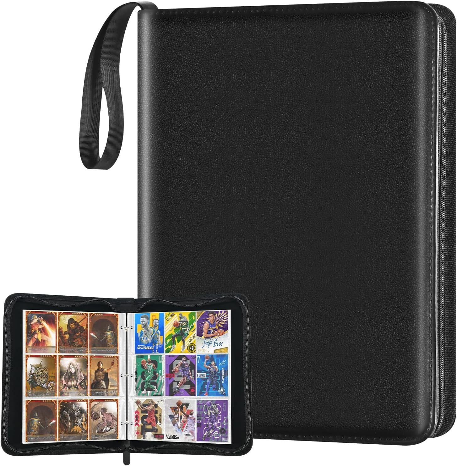 Trading Card Binder, 900 Pockets Card Sleeves with Zipper Card Display ...