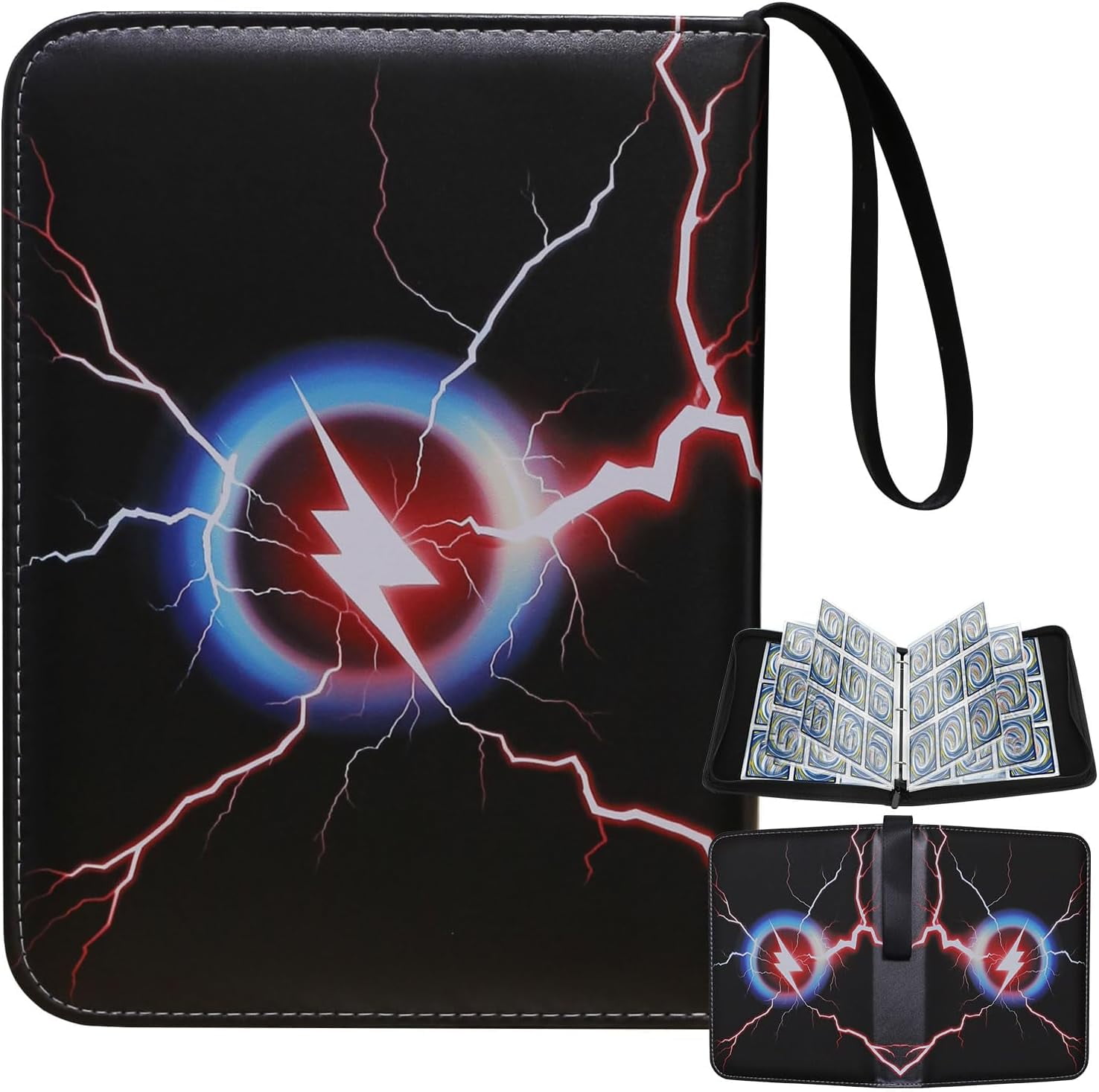 Trading Card Binder Holder 900 Cards with 50 Bonus Sleeves – 9-Pocket Display for Standard Size ...