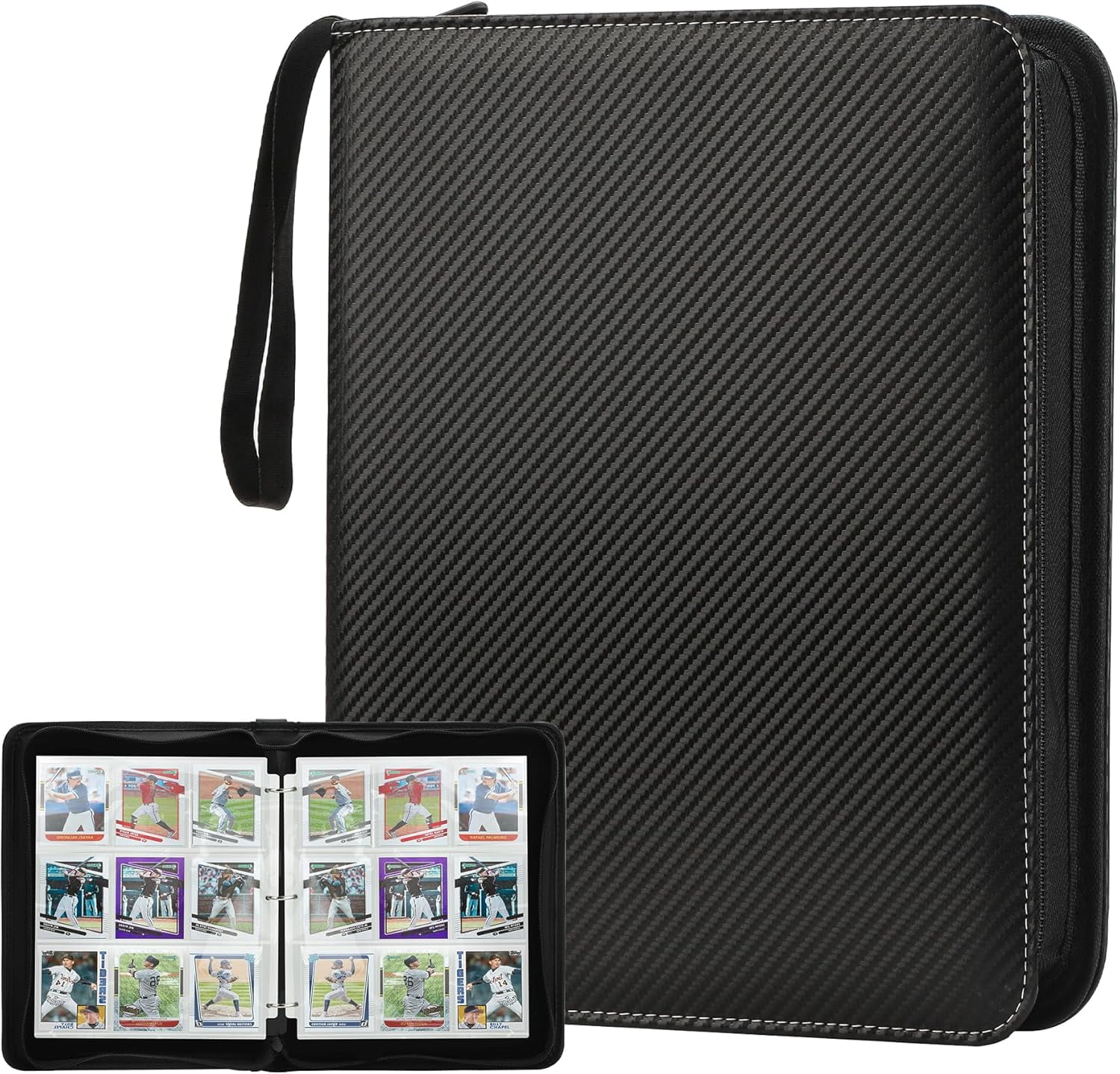 Trading Card Binder with Sleeves 9 Pocket Premium 720 Double Sided ...