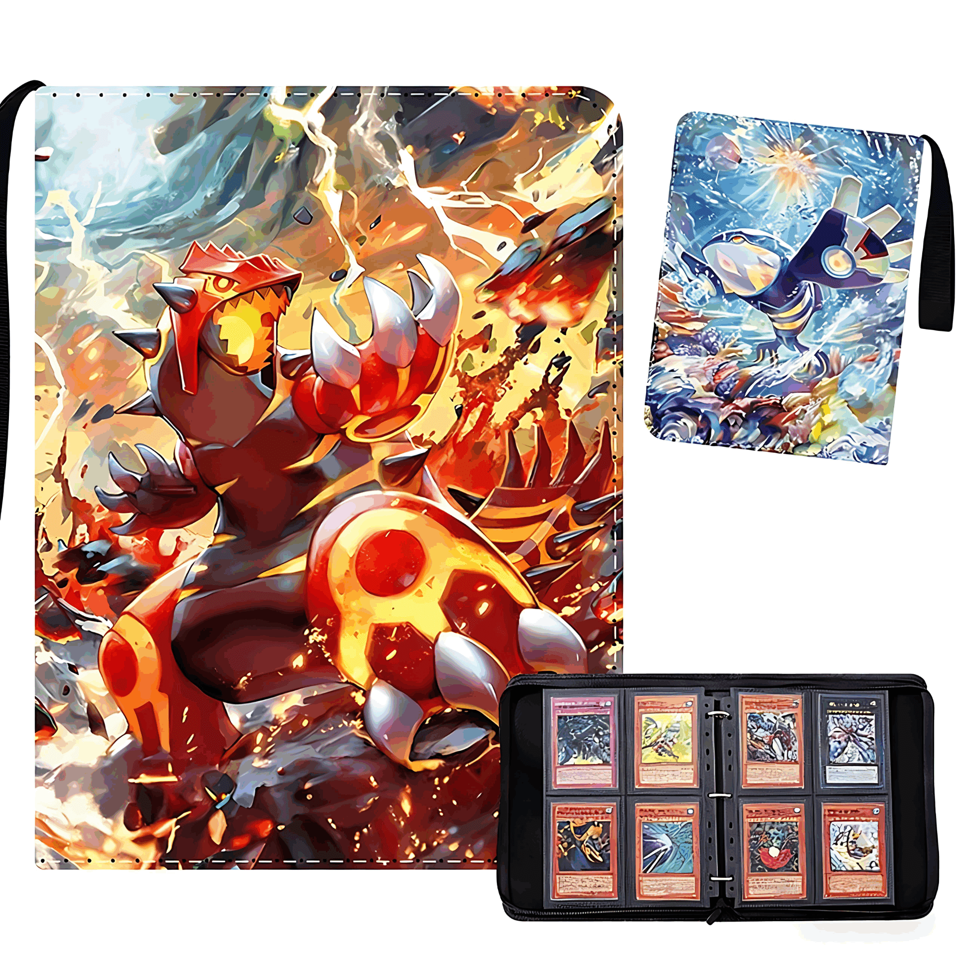 Trading Card Binder for TCG Cards, 4-Pocket Portable Card Collector ...