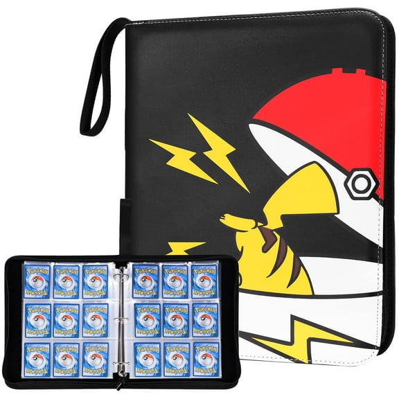 Trading Card Binder with Sleeves 9 Pocket Premium 720 Double Sided ...