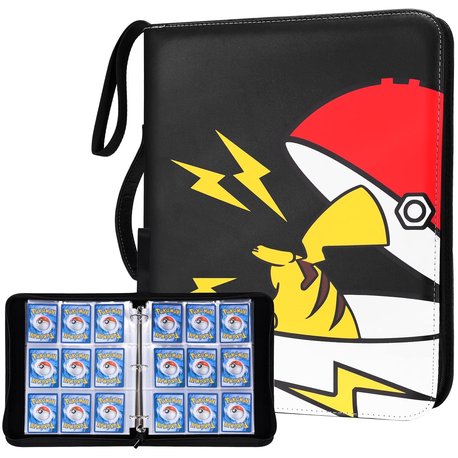 Trading Card Binder with 400 Side Loading Pockets,4 Pocket Trading Card ...