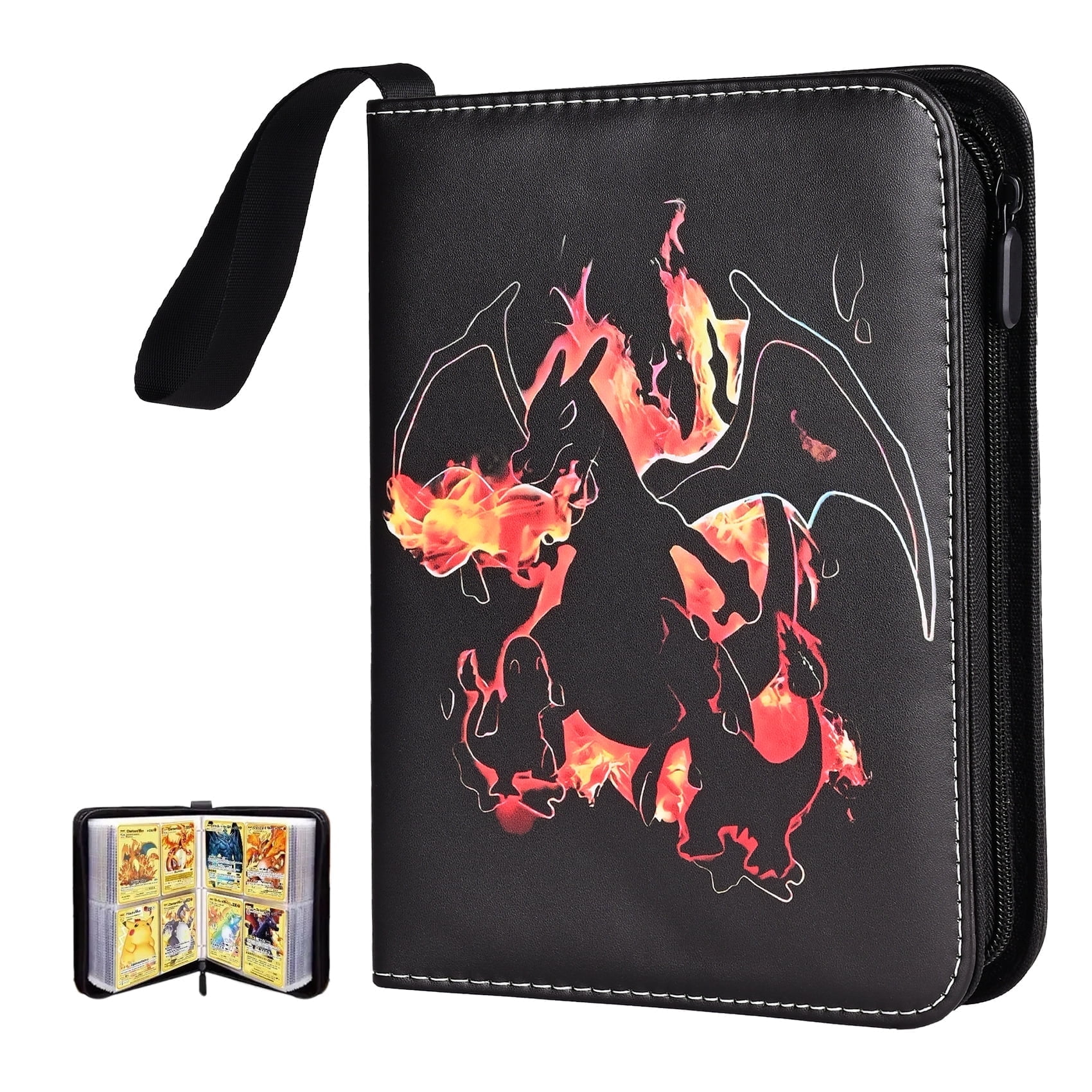 Trading Card Binder with 400 Side Loading Pockets,4 Pocket Trading Card ...