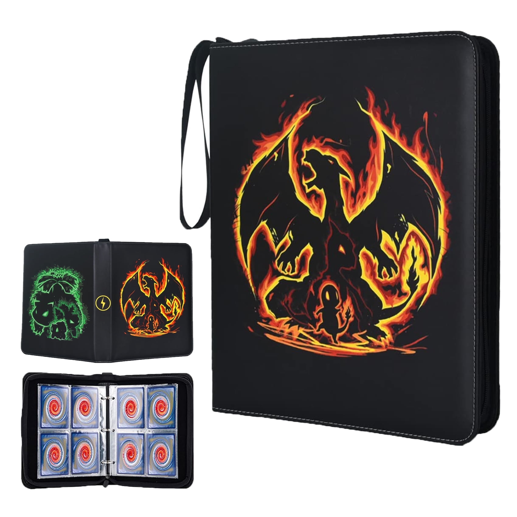 Trading Card Binder with 400 Side Loading Pockets,4 Pocket Trading Card ...