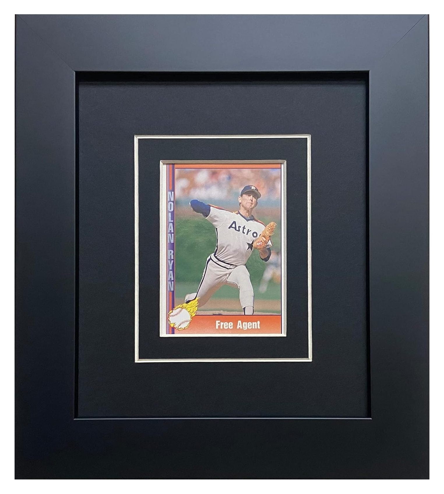 Trading Card Display Frame (1) Single Trading Card - Black (White Trim ...