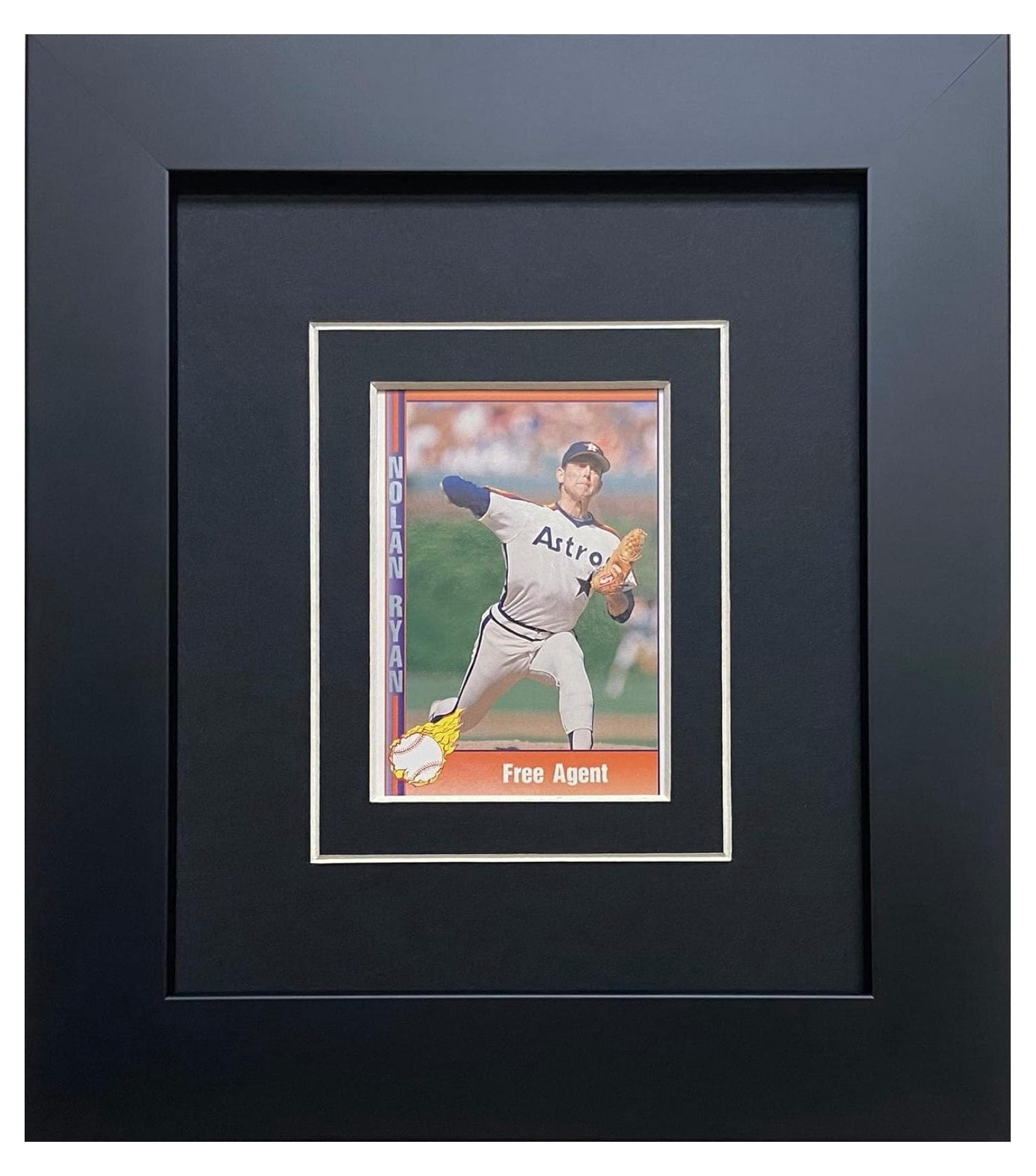 Trading Card Display Frame (1) Single Trading Card - Black (White Trim ...