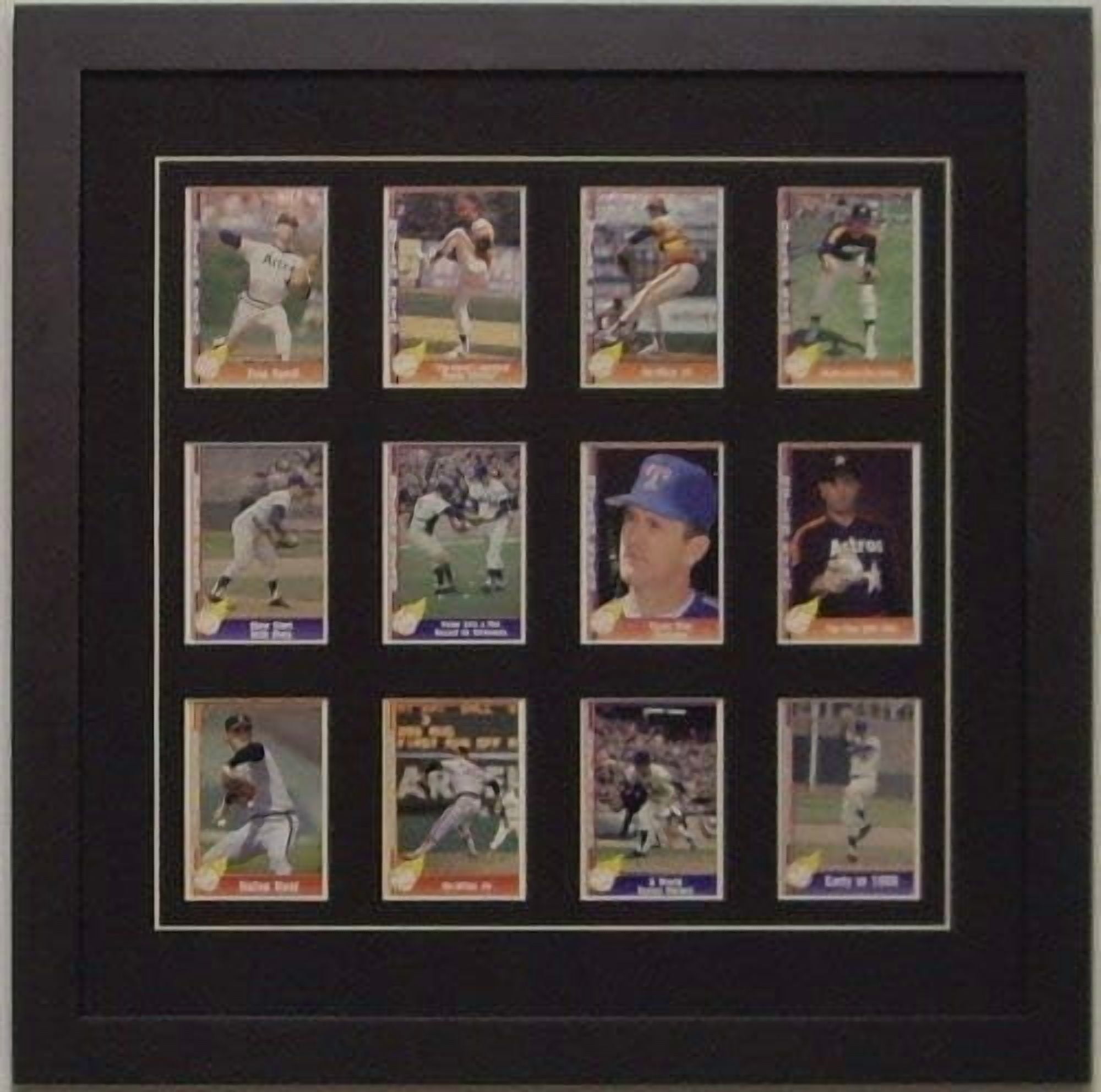 Trading Card Display Frame for 12 Standard Trading Cards - Black Frame ...