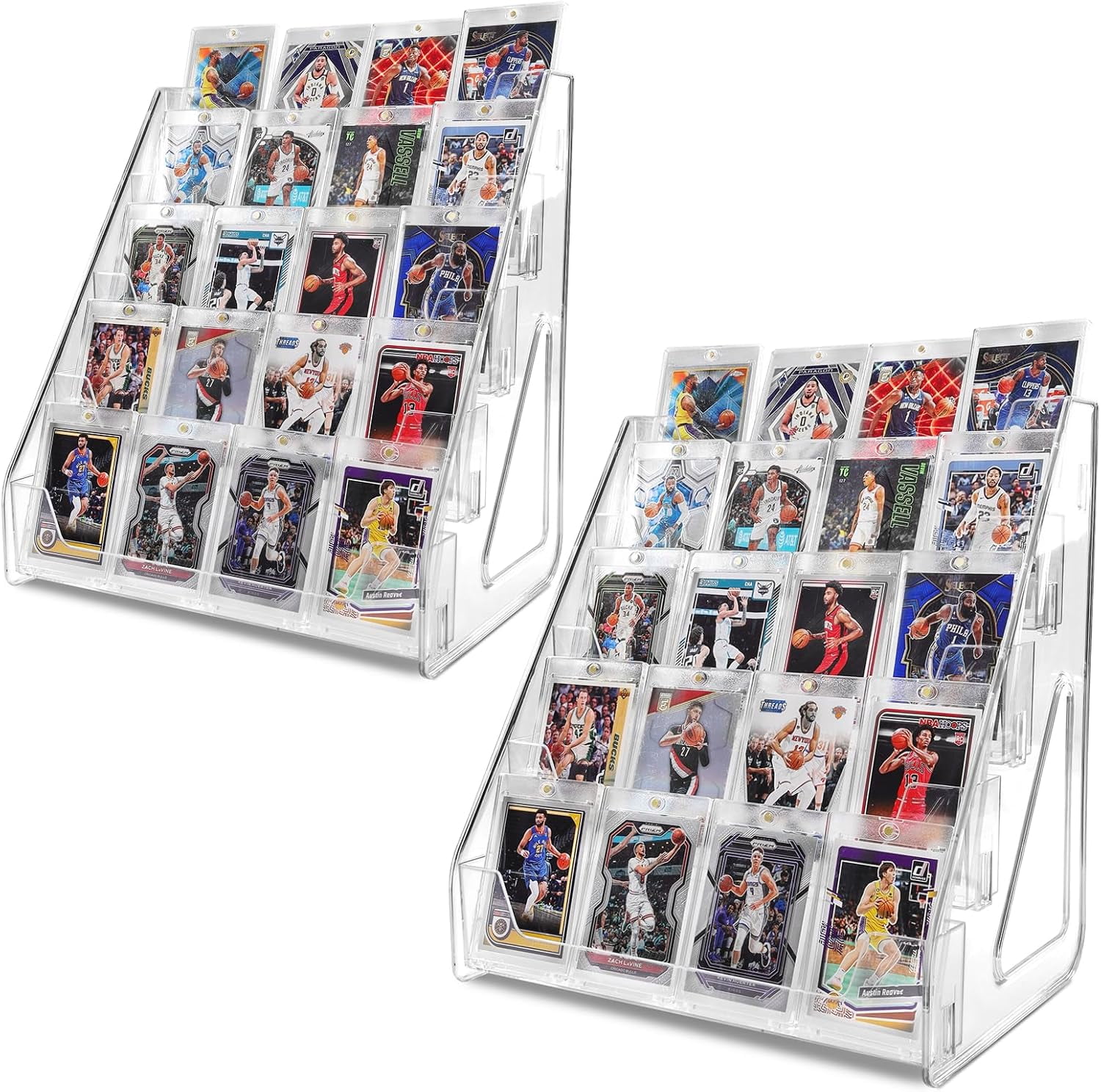 Trading Card Display Stand, Vertical Holder for Baseball Basketball ...
