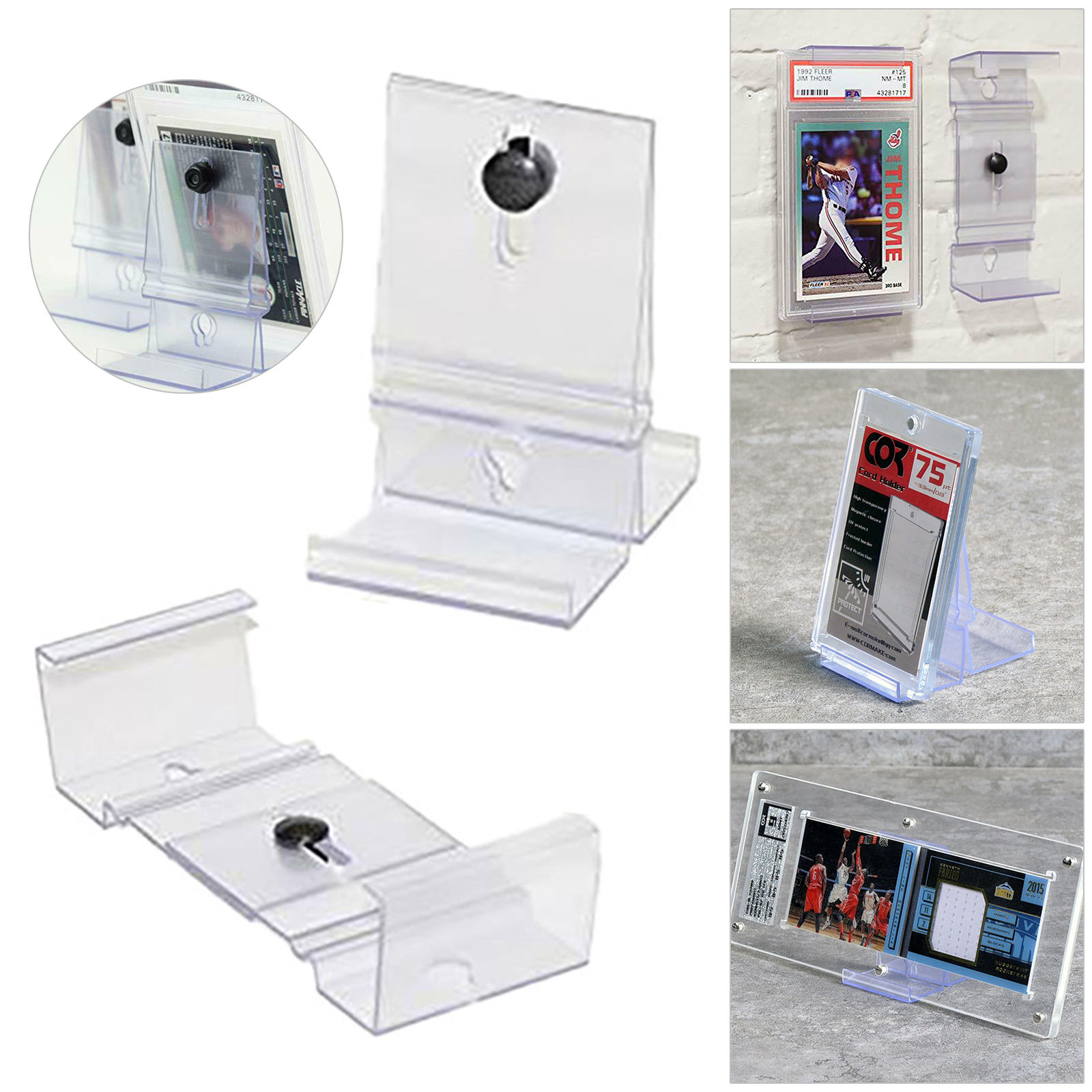 Trading Card Mount Frame Wall Mount & Shelf Stand, Adjustable(tk/temu ...