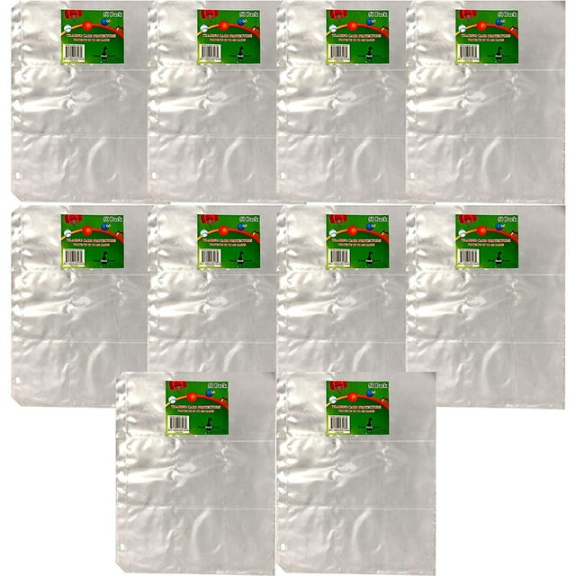 Trading Card Protector Sheets 9 Pocket X 500 Plastic Pages Holds 4500 ...