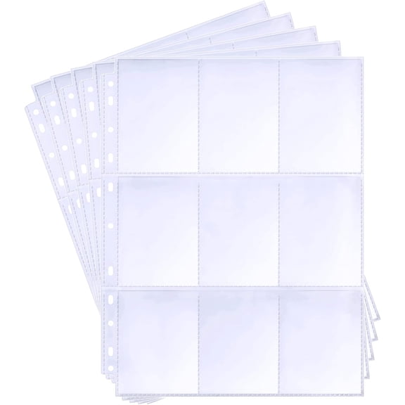 4 Pocket Top Loader Sleeves, Trading Card Binder Pages, Baseball Card ...