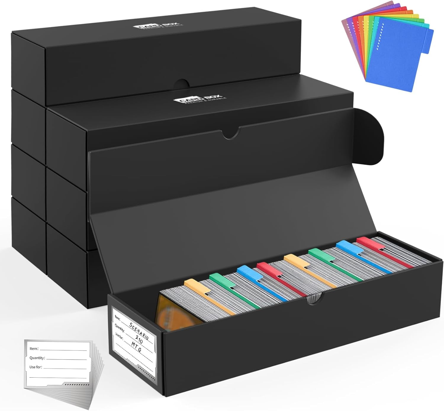 Trading Card Storage Box, 8-Pack·1000 Count Card Storage Box with ...