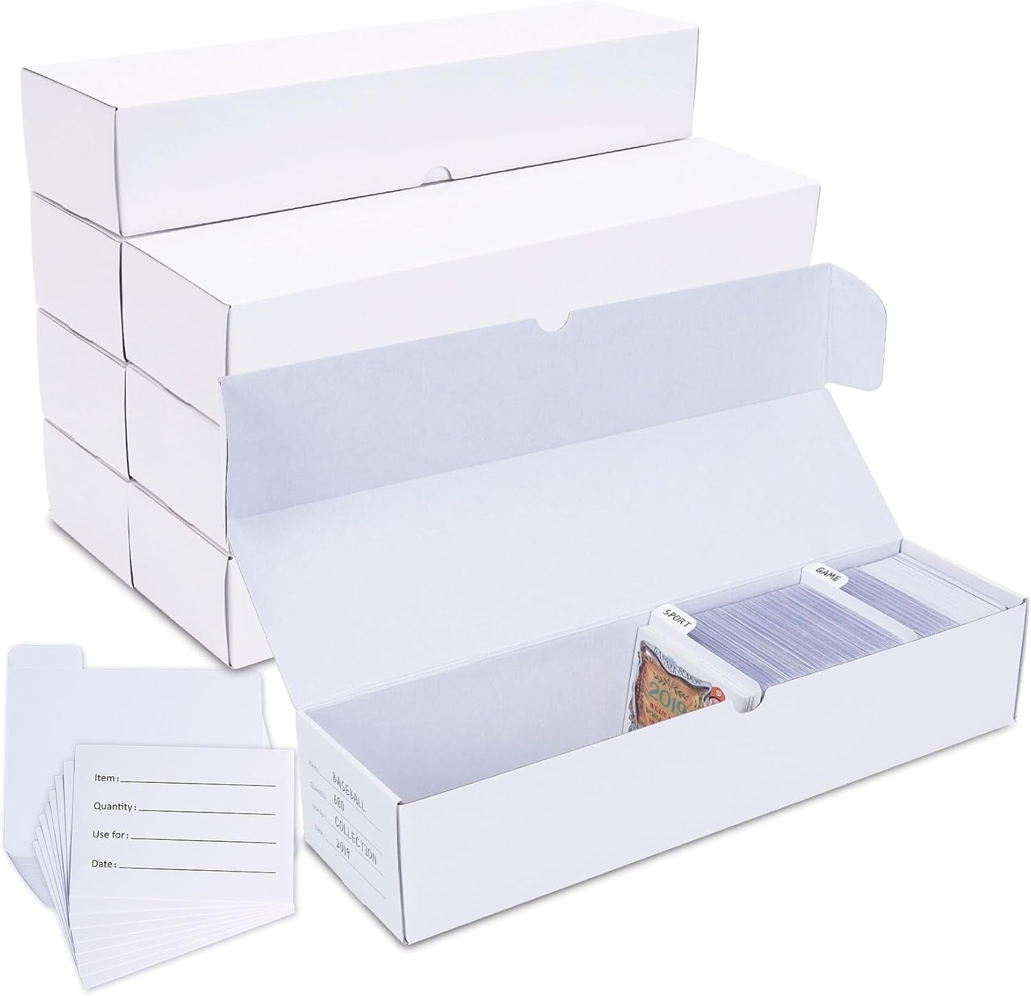 Trading-Card Storage Box, 8-Pack • 1000 Count Corrugated Cardboard ...