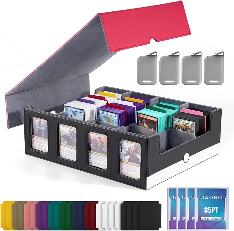 Trading Card Storage Box with Commander Display; 2400+ Deck Box for MTG ...