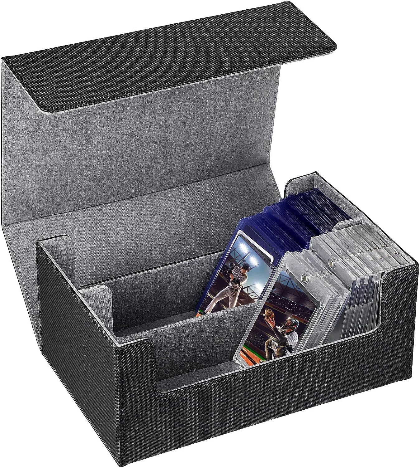 Trading Card Storage Box, Playing Card Deck Organizer for 72 Magnetic ...