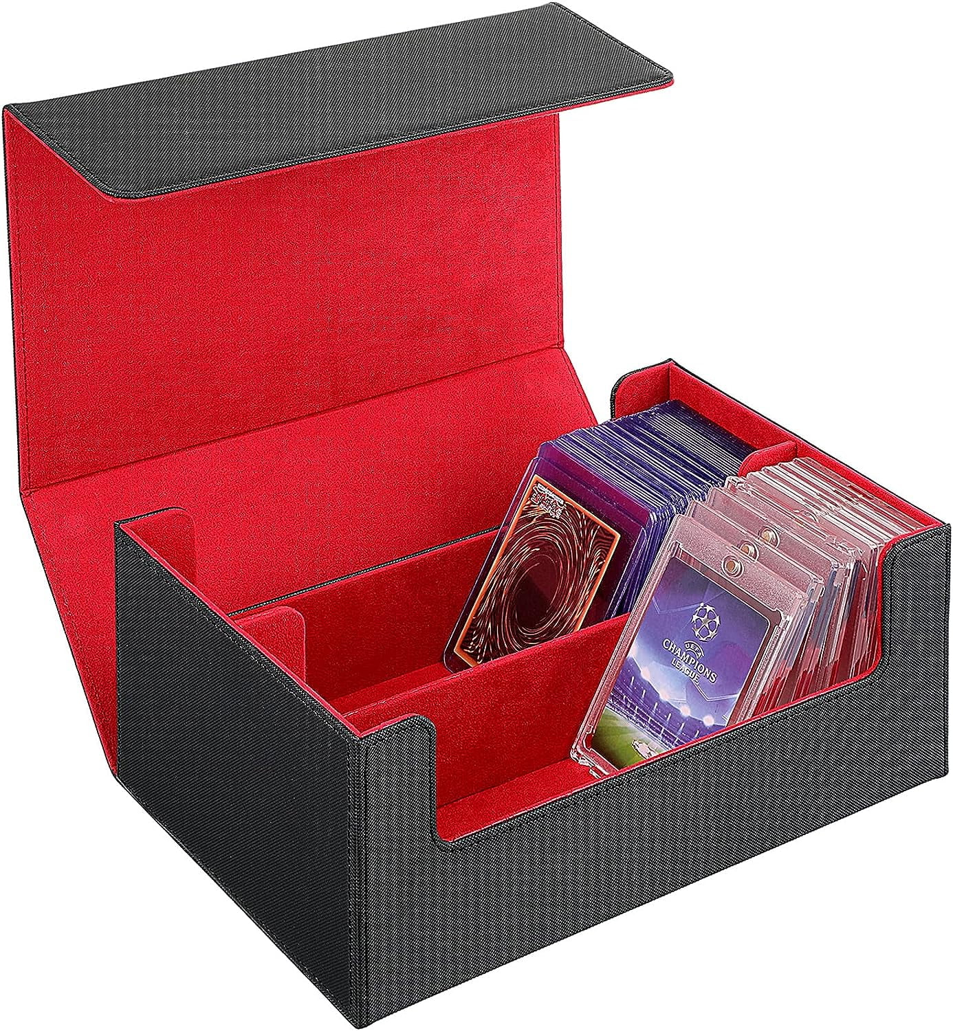 Trading Card Storage Box, Playing Card Deck Organizer for 72 Magnetic ...