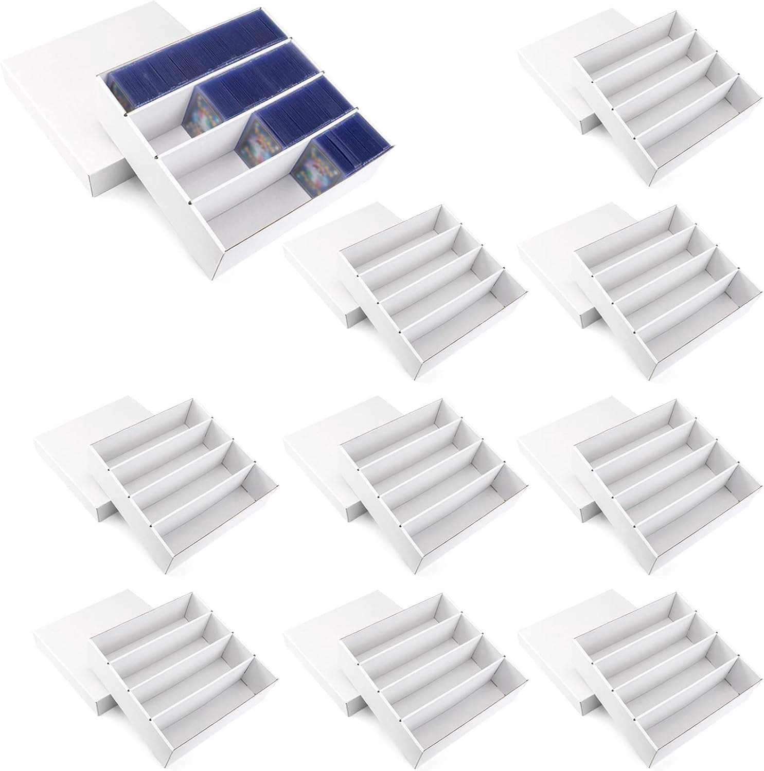 Trading Card Storage Box, Top Loaders Storage Box with 20 Card Dividers ...