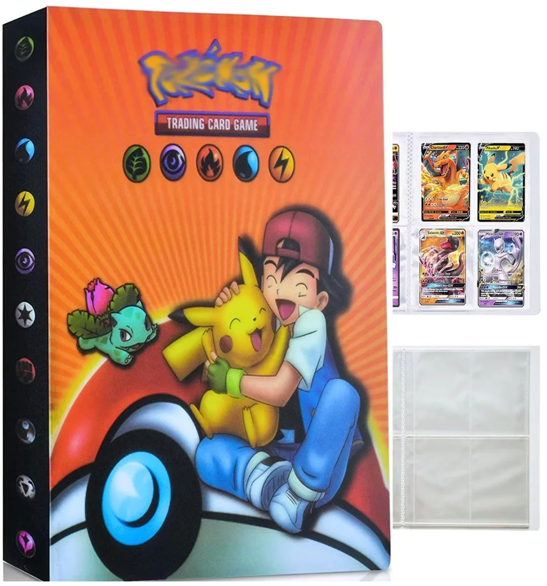 Trading Card binder, Card Folder, Album with Collection Cards,4-Pockets ...
