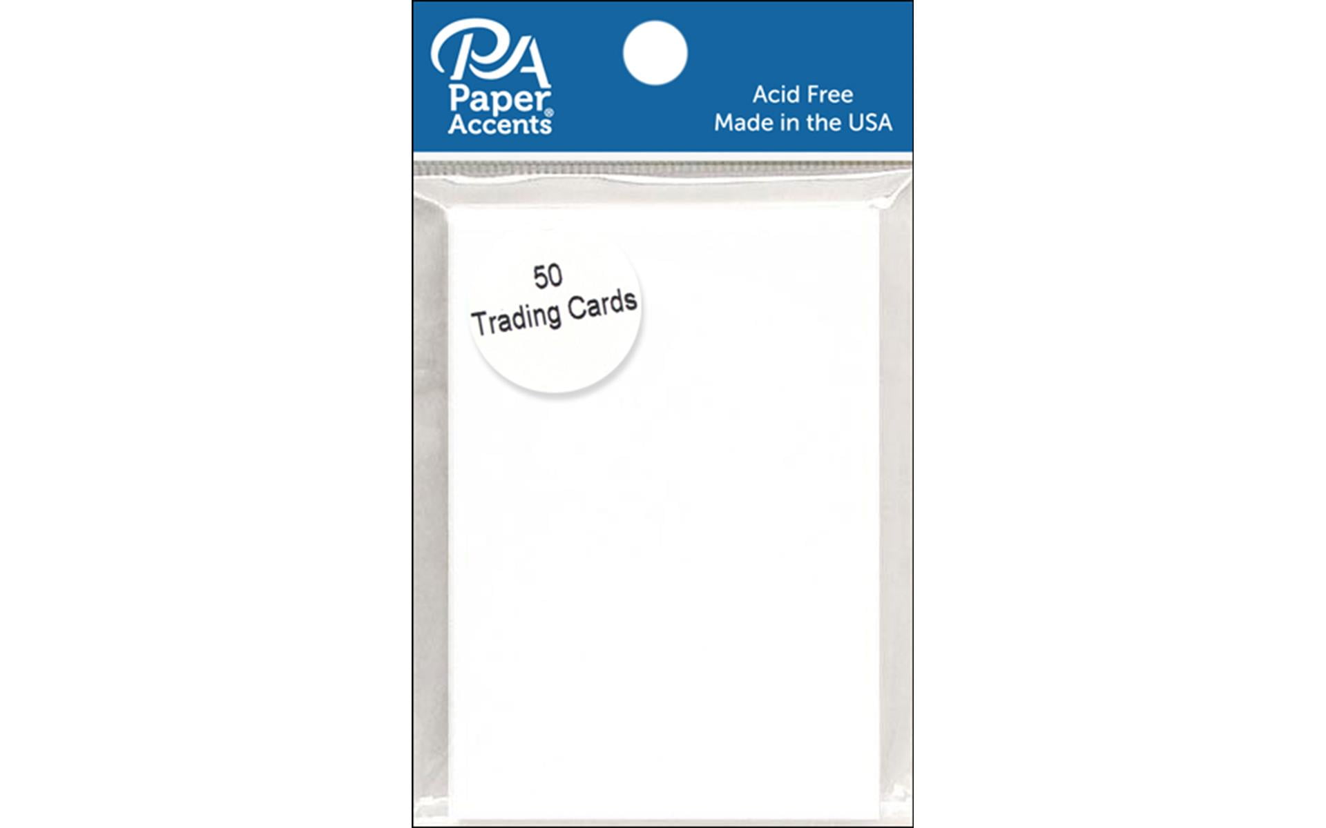 Trading Cards 2.5x3.5 65lb White 50pc - Walmart.com