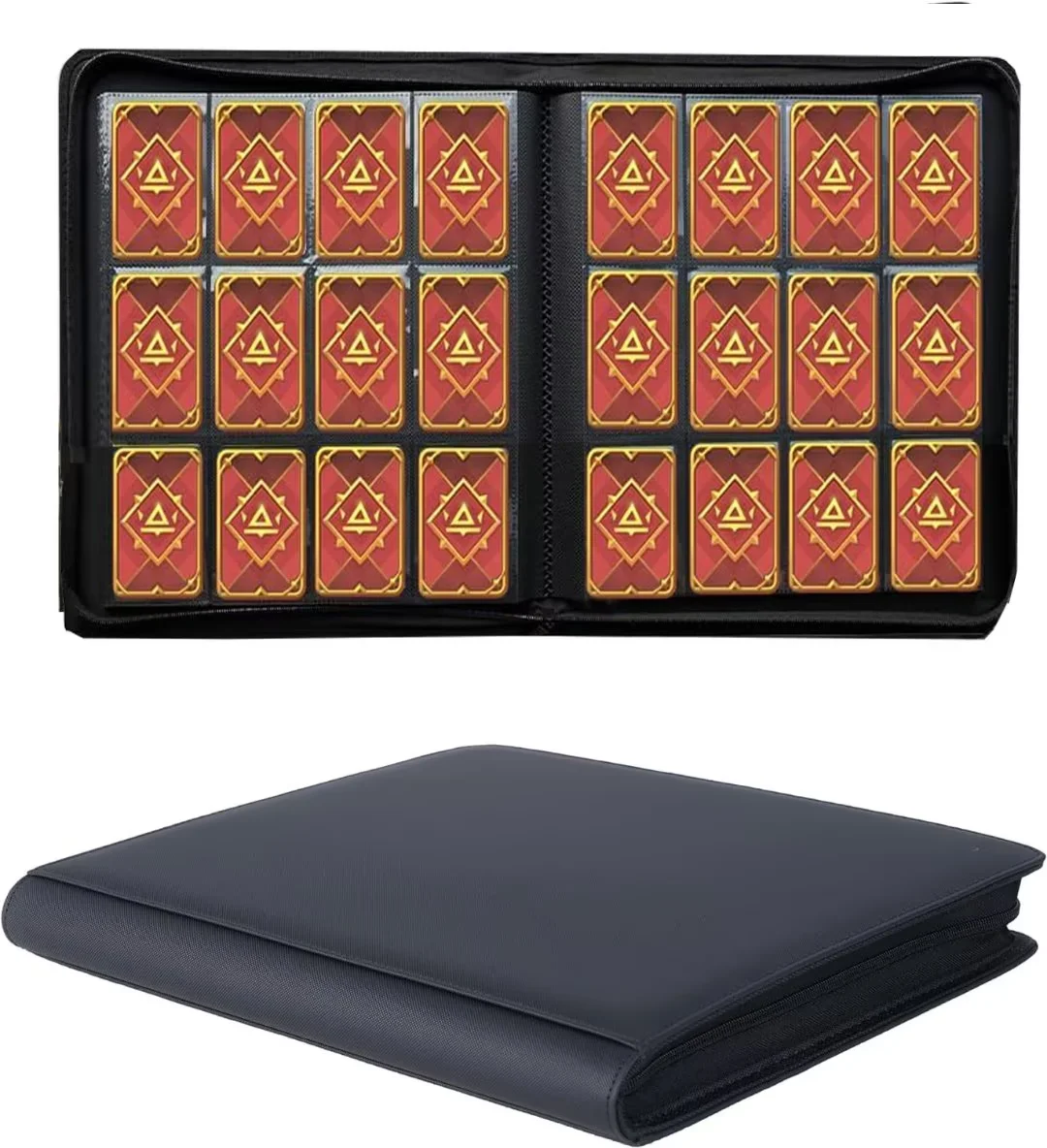 Trading Cards Album Binder, 12 Pockets 30 Double Sided Pages Binder ...