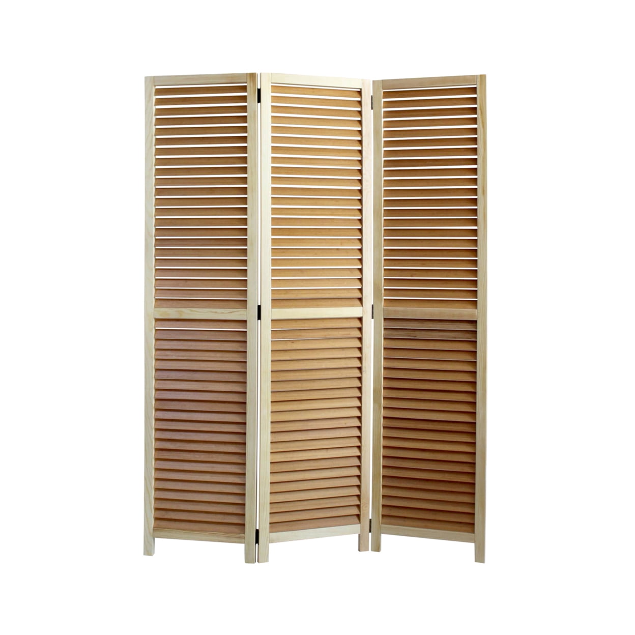Traditional 3 Panel Natural Wood Frame Elite Floor Screen - Walmart.com