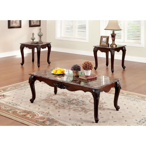 Traditional 3pc Table set Occasional Tables Living Room Furniture 1x ...