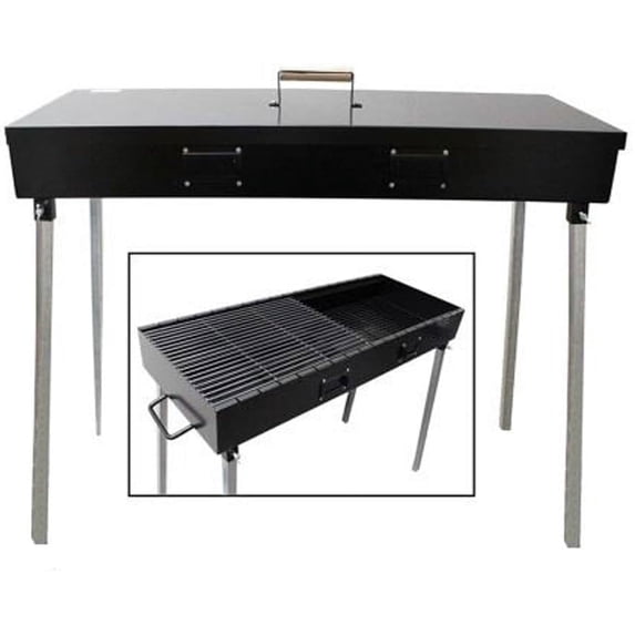 "Persian-Iranian BBQ Charcoal Grill, Cast Iron, XL 40"", Outdoor, Rust ...